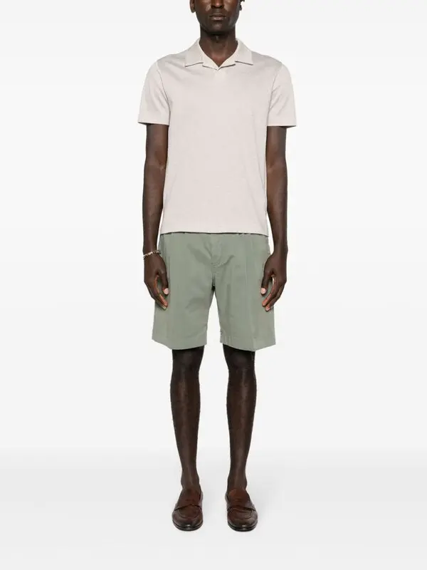 Canali Camp-collar Cotton Polo Shirt