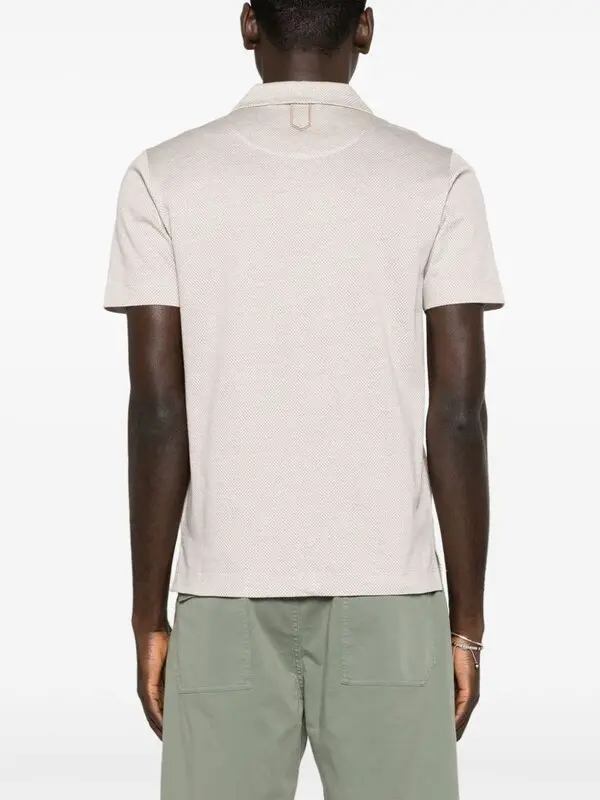 Canali Camp-collar Cotton Polo Shirt