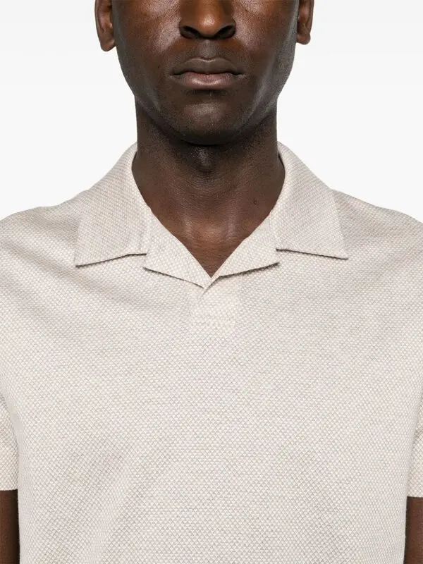 Canali Camp-collar Cotton Polo Shirt