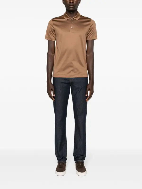 Canali Slim-cut Denim Pants - Blue
