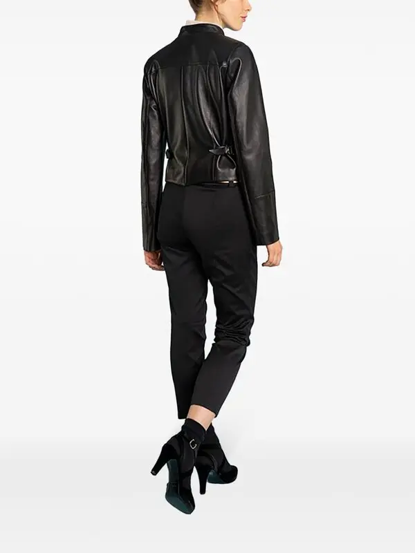 AGNES B. Neo Satin Capri Trousers