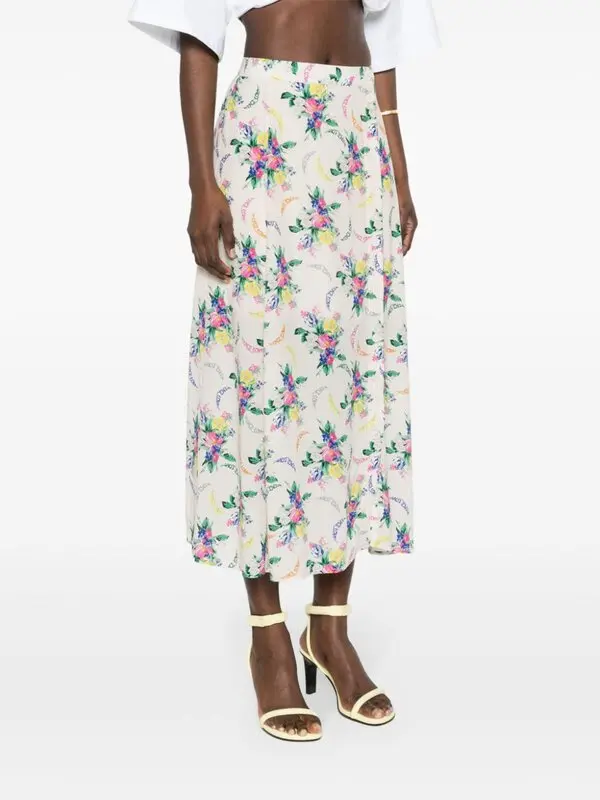 Zadig&Voltaire June Floral-print Midi Skirt - Neutrals