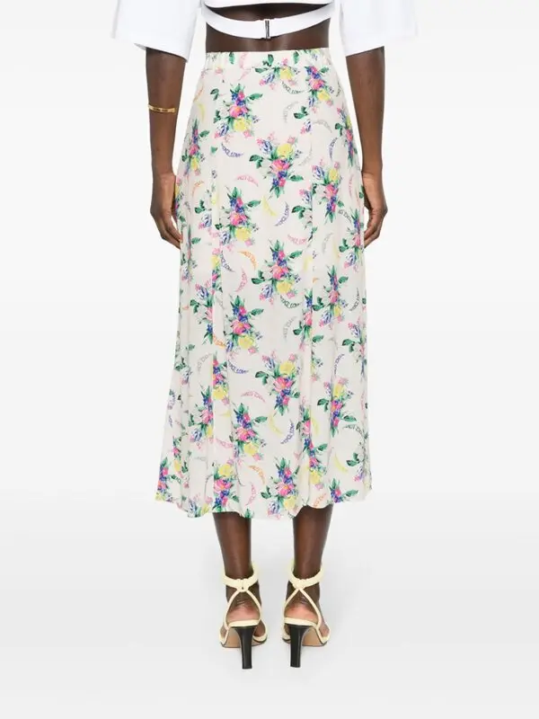 Zadig&Voltaire June Floral-print Midi Skirt - Neutrals