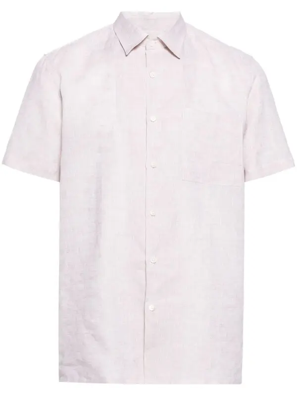Canali Classic-collar Linen Shirt