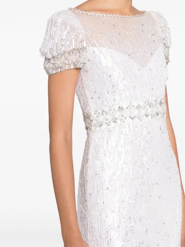 Jenny Packham Sungem Sequin-embellished Gown - Neutrals