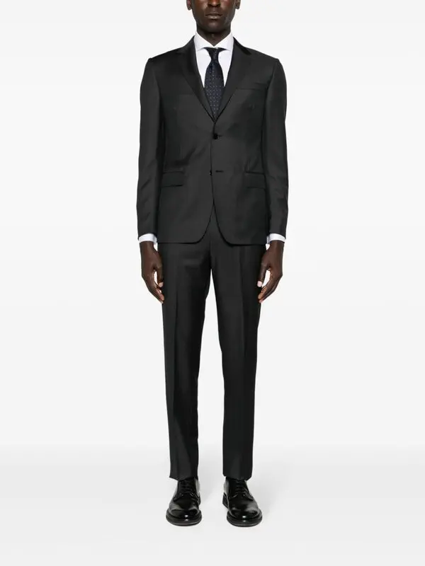 Canali Spread-collar Cotton Shirt - White