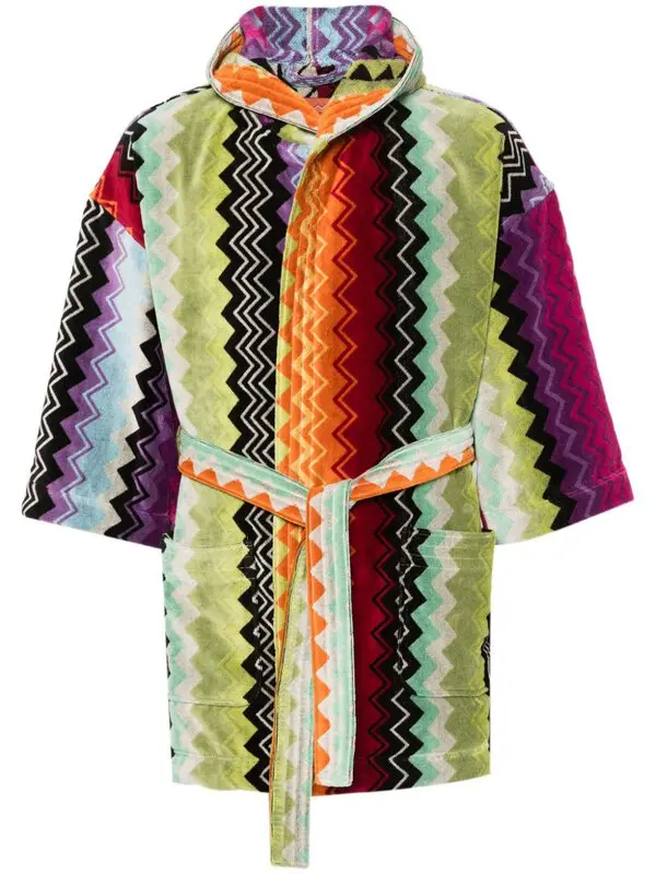 Missoni Zigzag Cotton Bath Robe - Orange