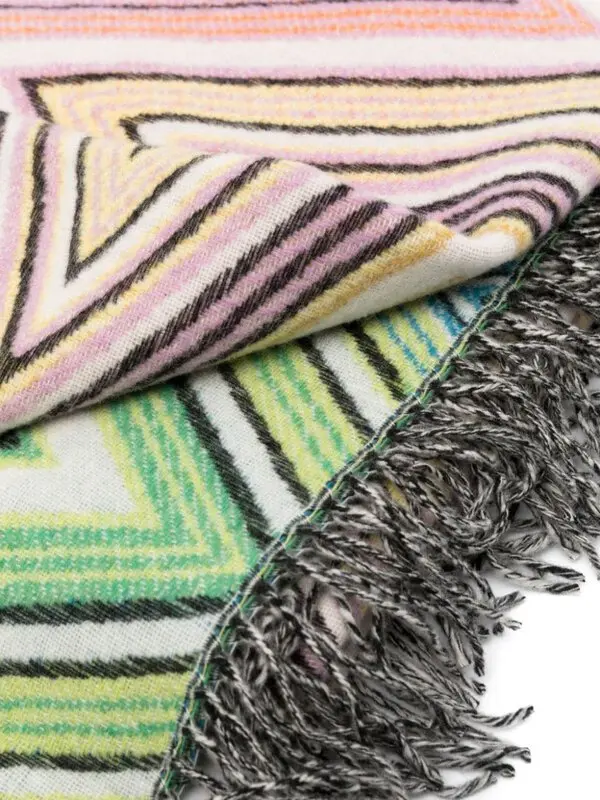 Missoni Zigzag-design Blanket - Green