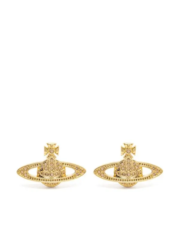 VIVIENNE WESTWOOD Mini Bas Relief Stud Earrings - Gold