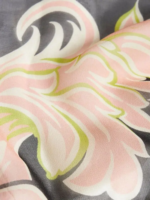 Etro Venus-print Silk Poncho