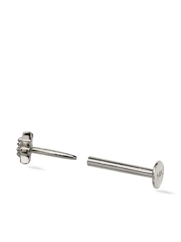 LARK & BERRY 14kt White Gold Interstellar Starburst Diamond Earring
