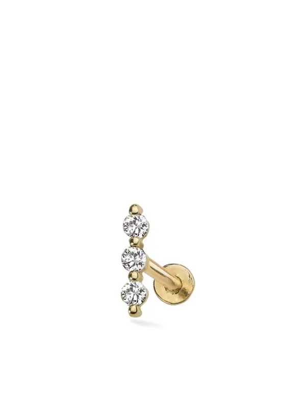 LARK & BERRY 14kt Yellow Diamond Stud Earring - Gold