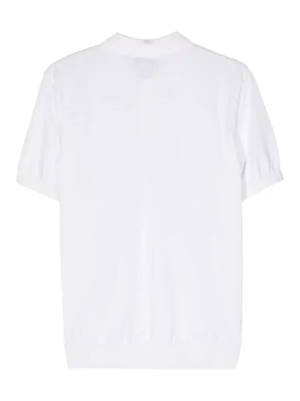 MANUEL RITZ Logo-embroidered Fine-knit Polo Shirt