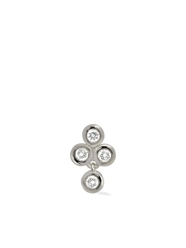 LARK & BERRY 14kt White Gold Trio Diamond Stud Earring