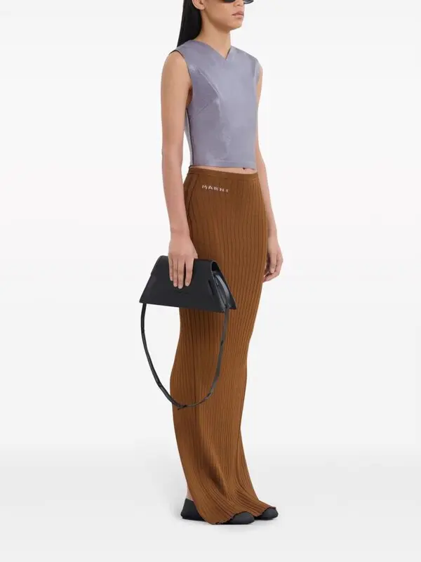 Marni Leather Cropped Top