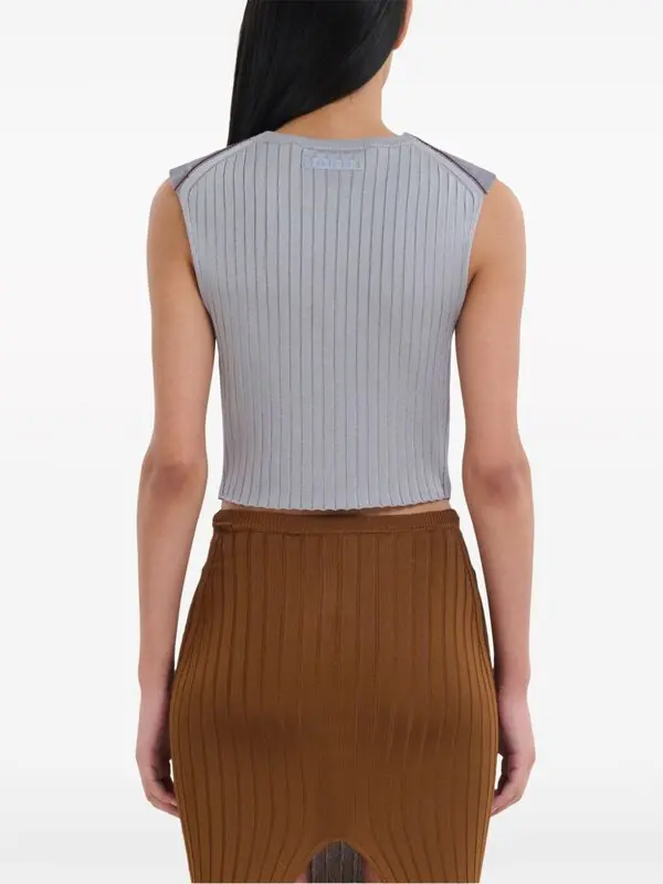Marni Leather Cropped Top