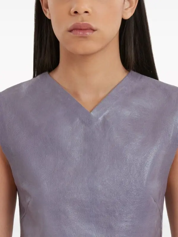 Marni Leather Cropped Top