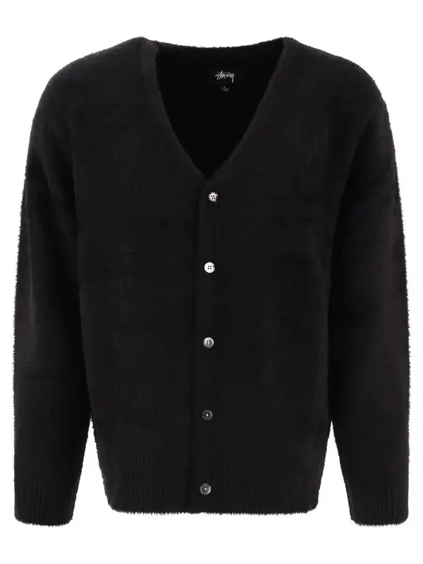 StüSsy Shaggy' Cardigan - Black | Editorialist