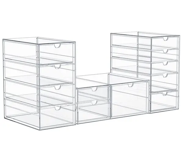 SORBUS 12-drawer Acrylic Organizer For Makeup - One-color