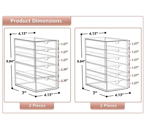 SORBUS 22-drawer Acrylic Organizer For Makeup