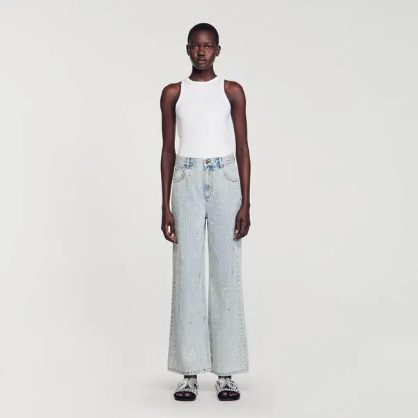 Sandro Rhinestone-embellished Jeans