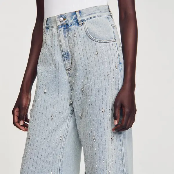 Sandro Rhinestone-embellished Jeans