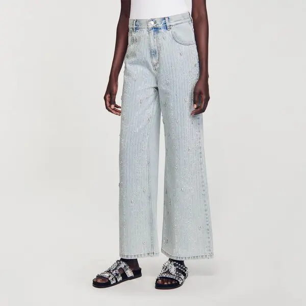 Sandro Rhinestone-embellished Jeans
