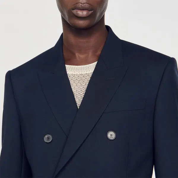 Sandro Double-breasted Suit Jacket