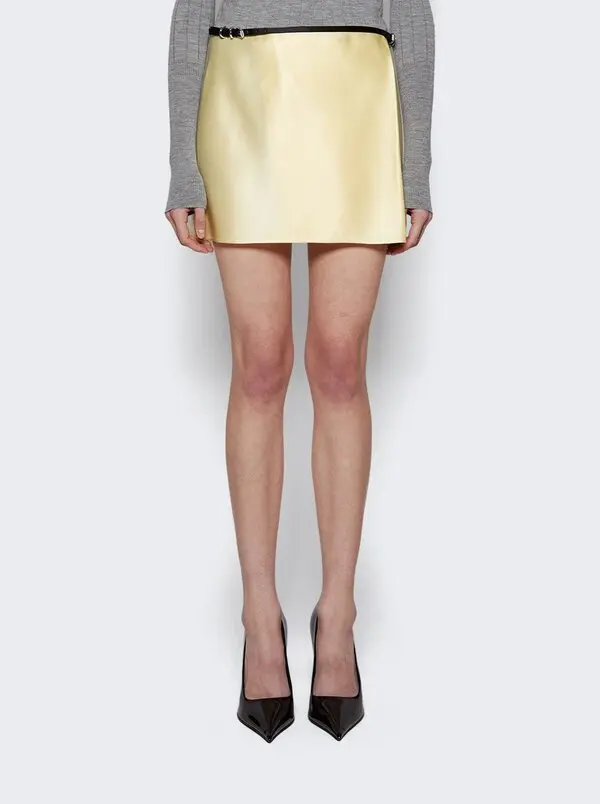 Givenchy Mini Silk Wrap Skirt - Butter