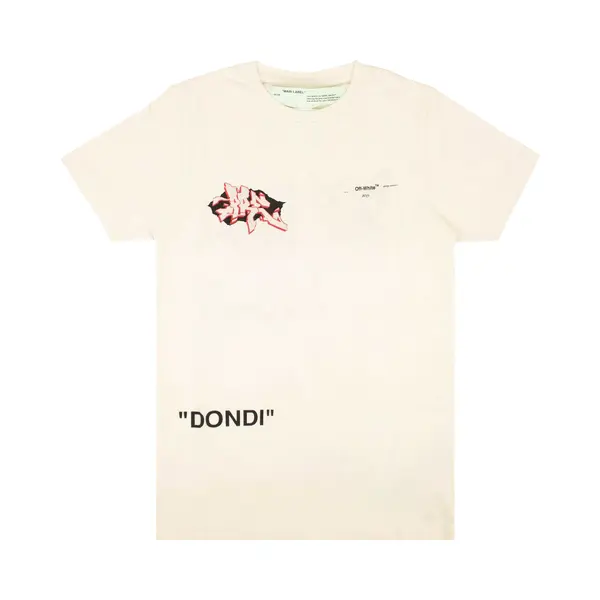 Off-White Graffiti Logo Print T-shirt - White