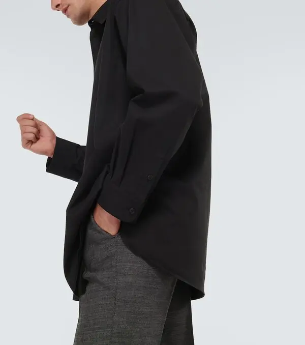 THE ROW Lukre Oversized Cotton-blend Poplin Shirt