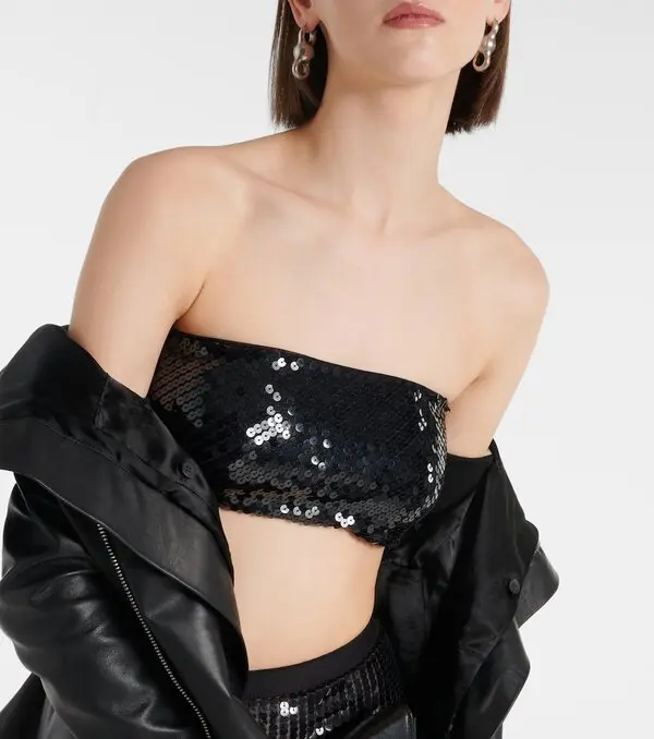 Rick Owens Sequined Bandeau Top