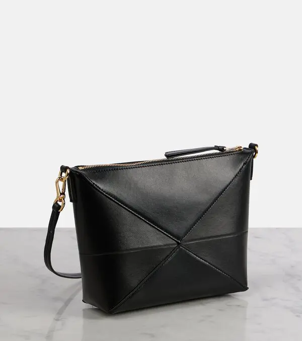 Loewe Puzzle Fold Shoulder Bag - Black