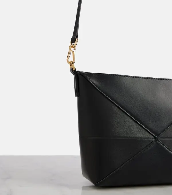 Loewe Puzzle Fold Shoulder Bag - Black