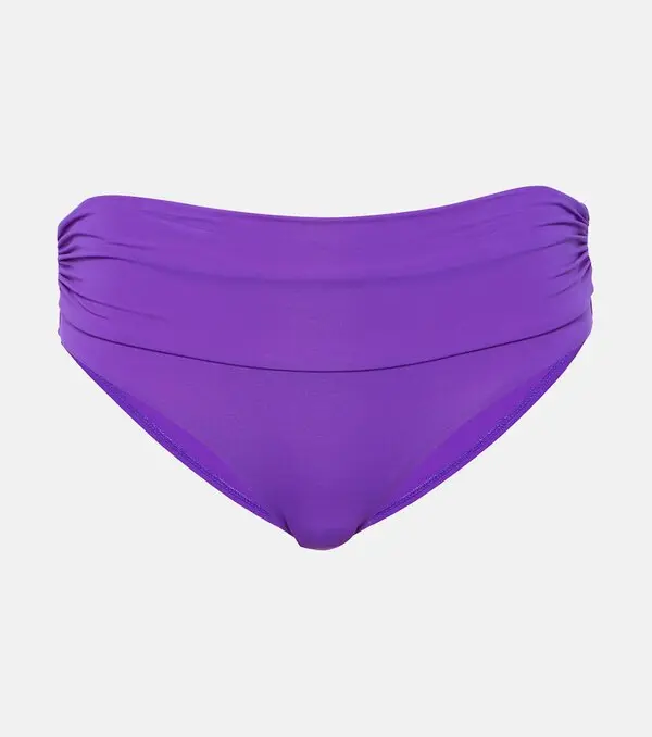 Melissa Odabash Bel Air Gathered Bikini Bottom - Purple
