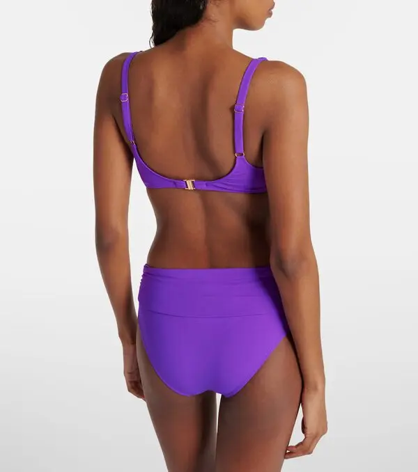 Melissa Odabash Bel Air Gathered Bikini Bottom - Purple