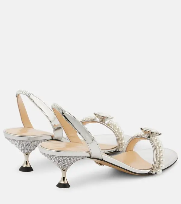 Mach & Mach Diamond Of Elizabeth 55 Leather Sandals