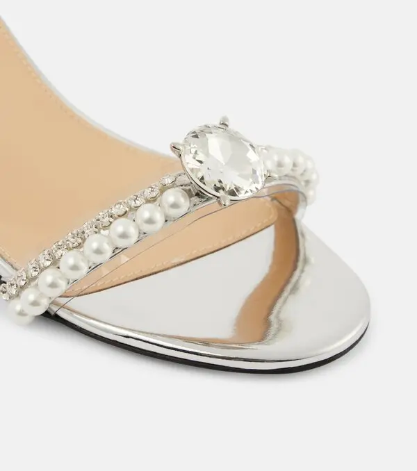 Mach & Mach Diamond Of Elizabeth 55 Leather Sandals