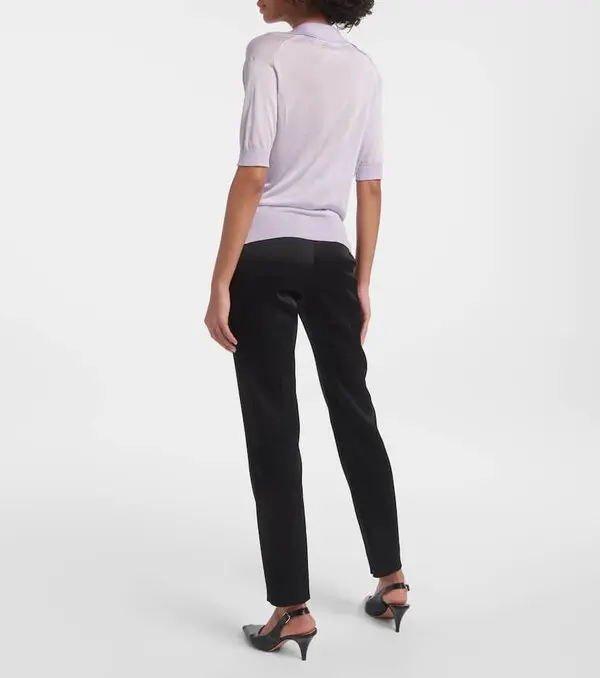 Khaite Julita Jersey Top - Purple