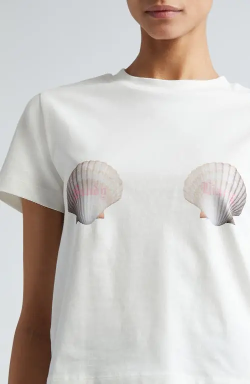 Sandy Liang Tellin Shell Graphic T-shirt