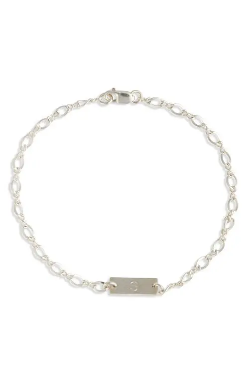 NASHELLE Hadley Initial Bar Bracelet - Sterling Silver - S