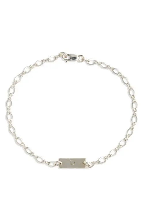 NASHELLE Hadley Initial Bar Bracelet - Sterling Silver