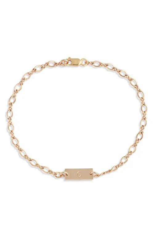 NASHELLE Hadley Initial Bar Bracelet - Yellow Gold Fill - C
