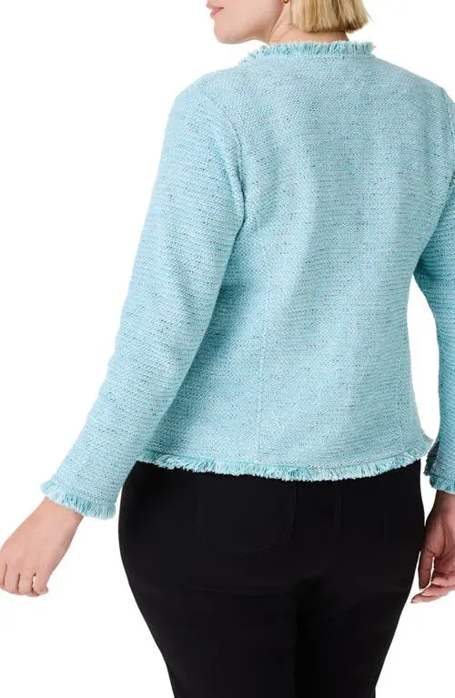 NIC+ZOE Fringe Pocket Knit Jacket