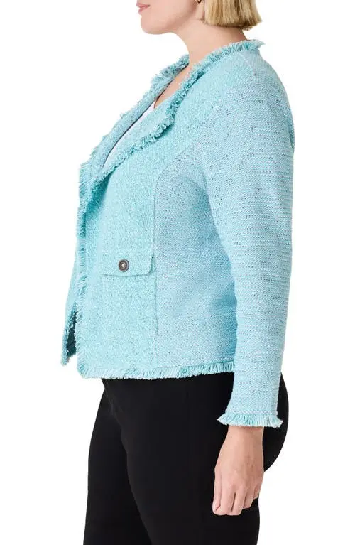 NIC+ZOE Fringe Pocket Knit Jacket