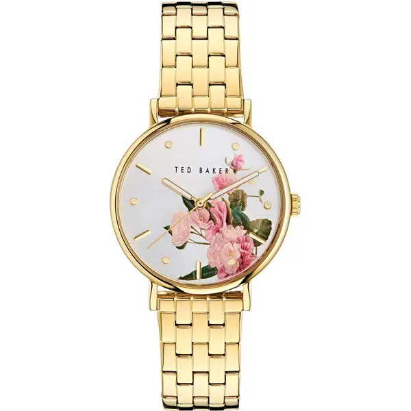 Ted Baker London Floral Bracelet Watch - Goldone