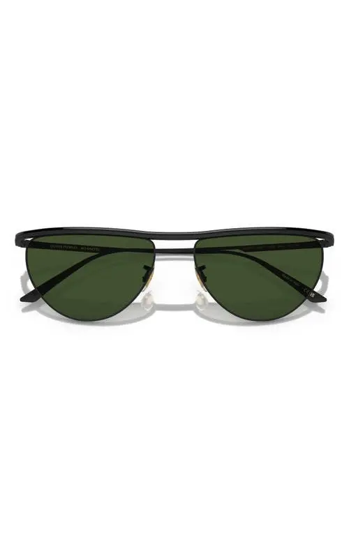 Oliver Spencer X Khaite Irregular Sunglasses - Black Green