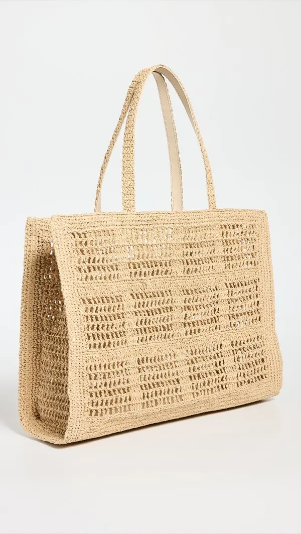 Tory Burch Ella Hand-crocheted Large Tote - Natural