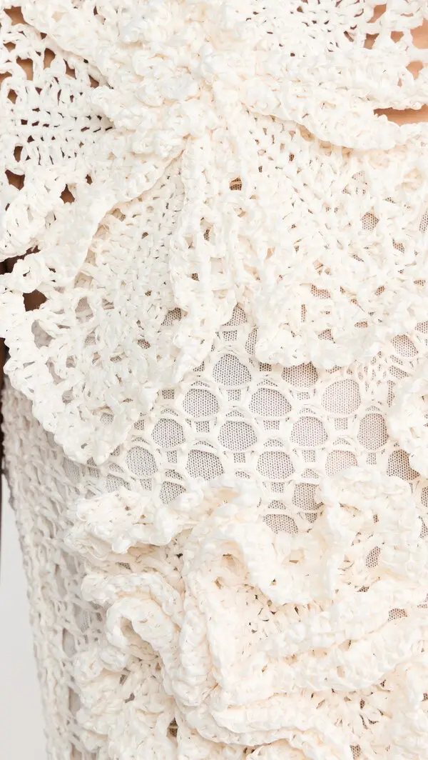 cult gaia kendria crochet dress Cult Gaia Kendria Crochet Dress in Off White