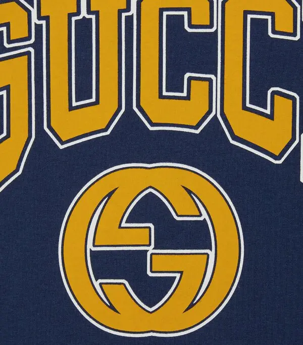 Gucci Cotton Jersey Logo 1921 T-Shirt - Blue | Editorialist